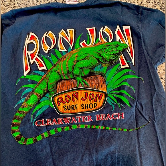Ron Jon | Shirts | Unisex Navy Blue Iguana Ron Jon Tshirt | Poshmark